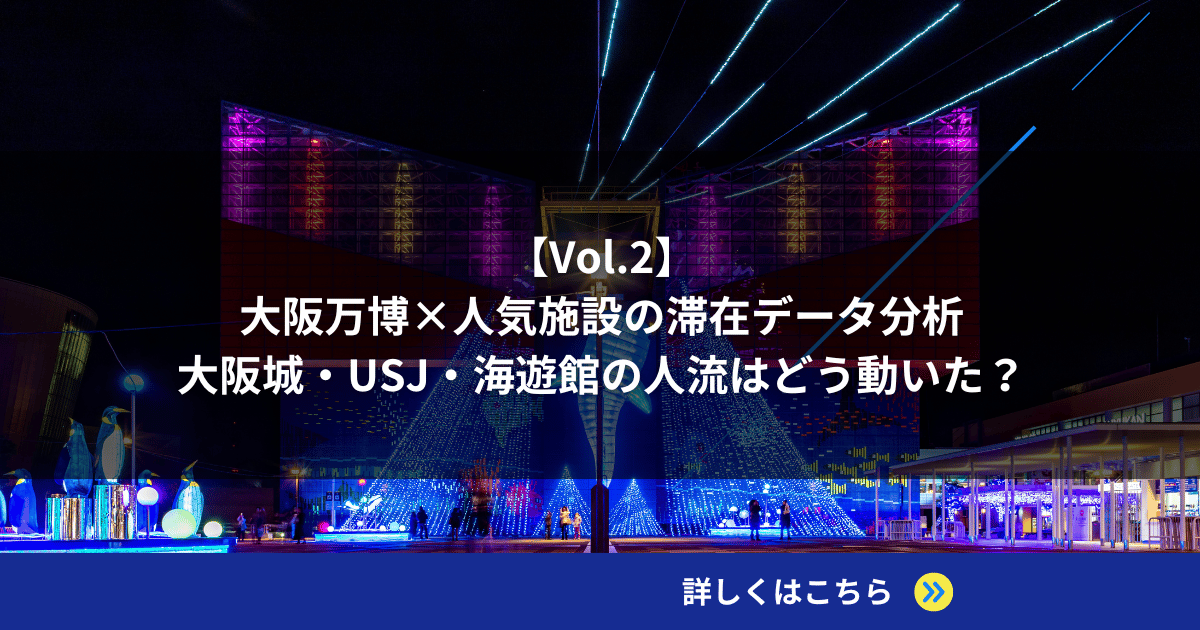 【Vol.2】大阪万博×人気施設の滞在データ分析｜大阪城・USJ・海遊館の人流はどう動いた？